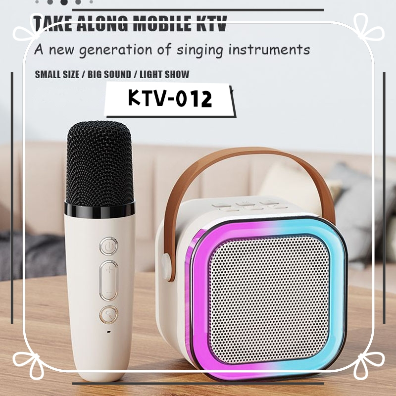 Zeus K12 Mini Portable Karaoke Bluetooth Speaker With One Microphone Audio Integrated Microphone ...