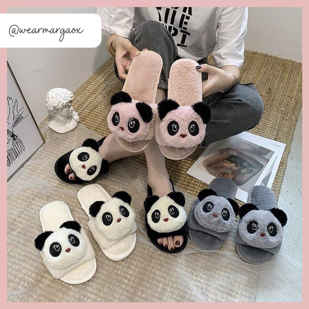 PANDA BEDROOM SLIPPER || Homes Lipper Furry Indoor Slipper | Shopee ...