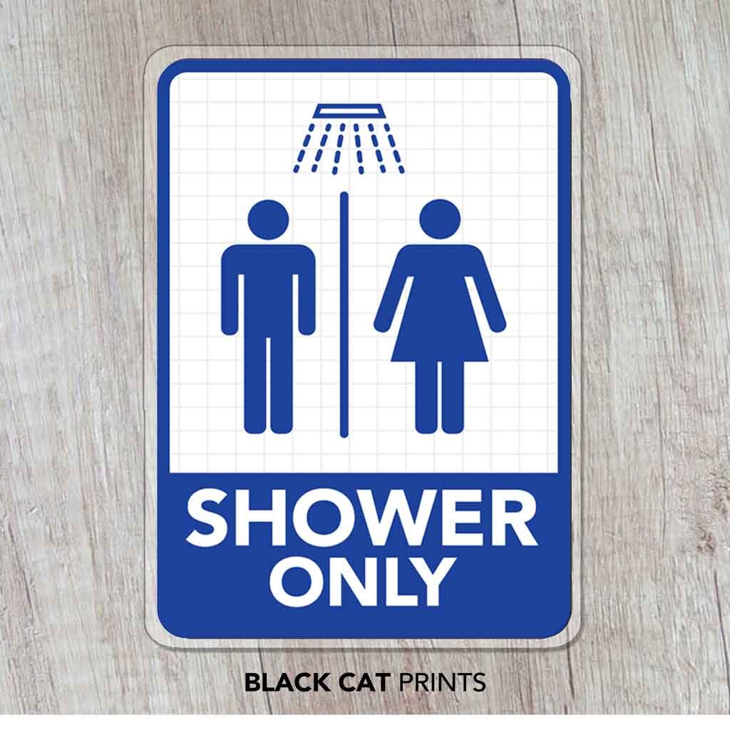 Shower Only Sign | Laminated Signage | Sign Board | Shopee Philippines