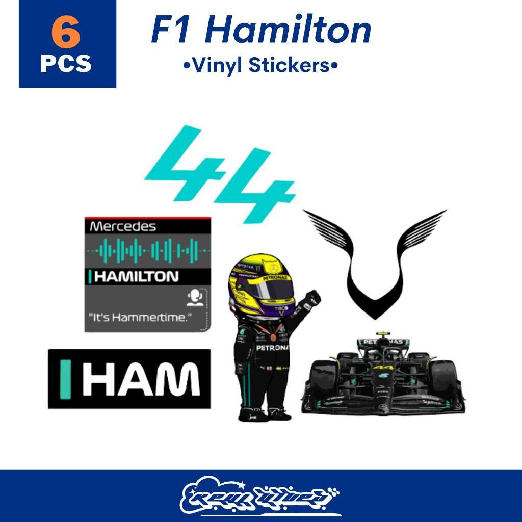 Lewis Hamilton F1 Sticker Formula one Driver Racing Stickers Set ...