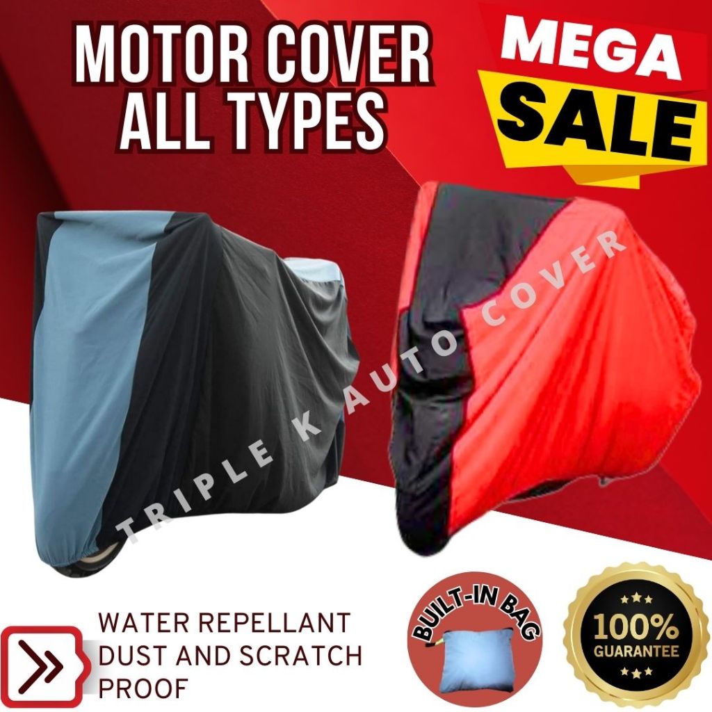 MOTORCYCLE COVER ALL TYPES NMAX ADV CLICK V1 V2 V3 MIO AEROX BAJAJ TMX ...