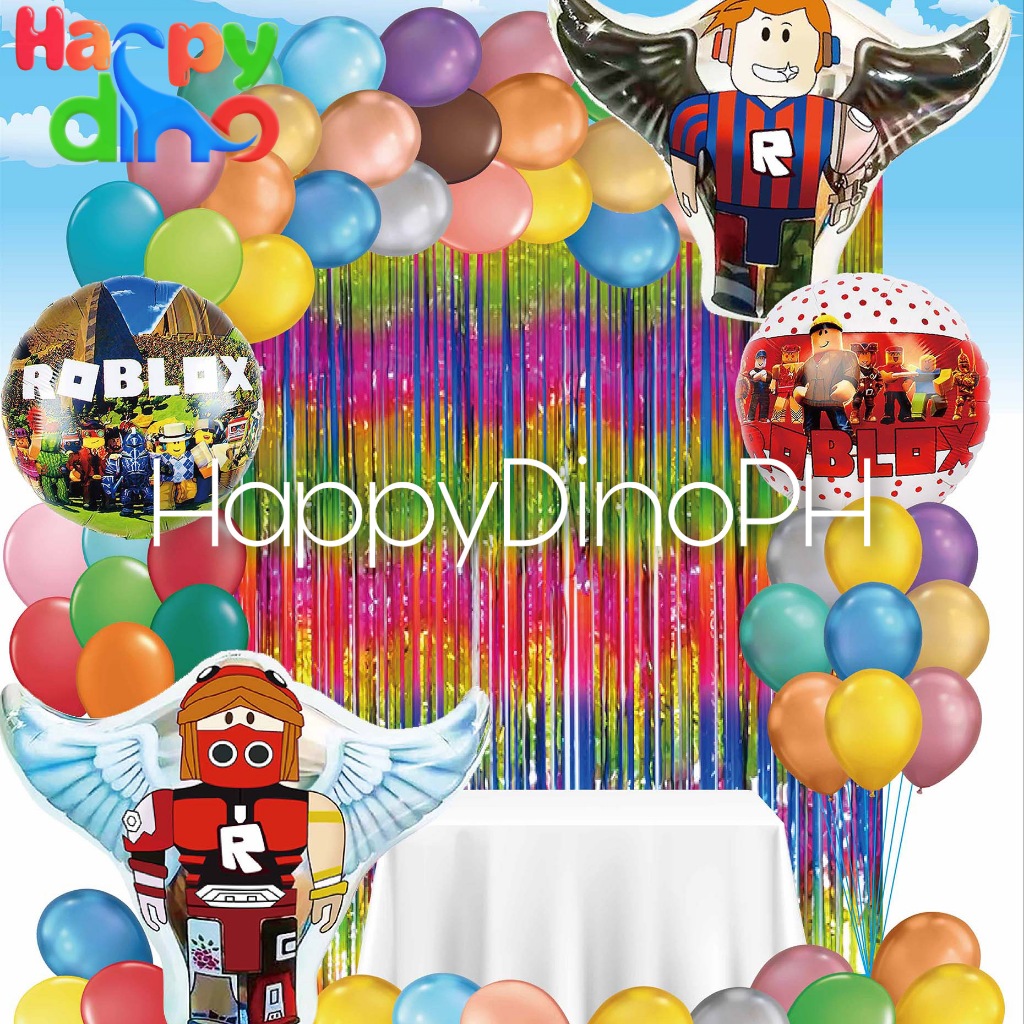Roblox Theme Birthday Balloon Set Partyneeds Party Decoration HappyDino ...