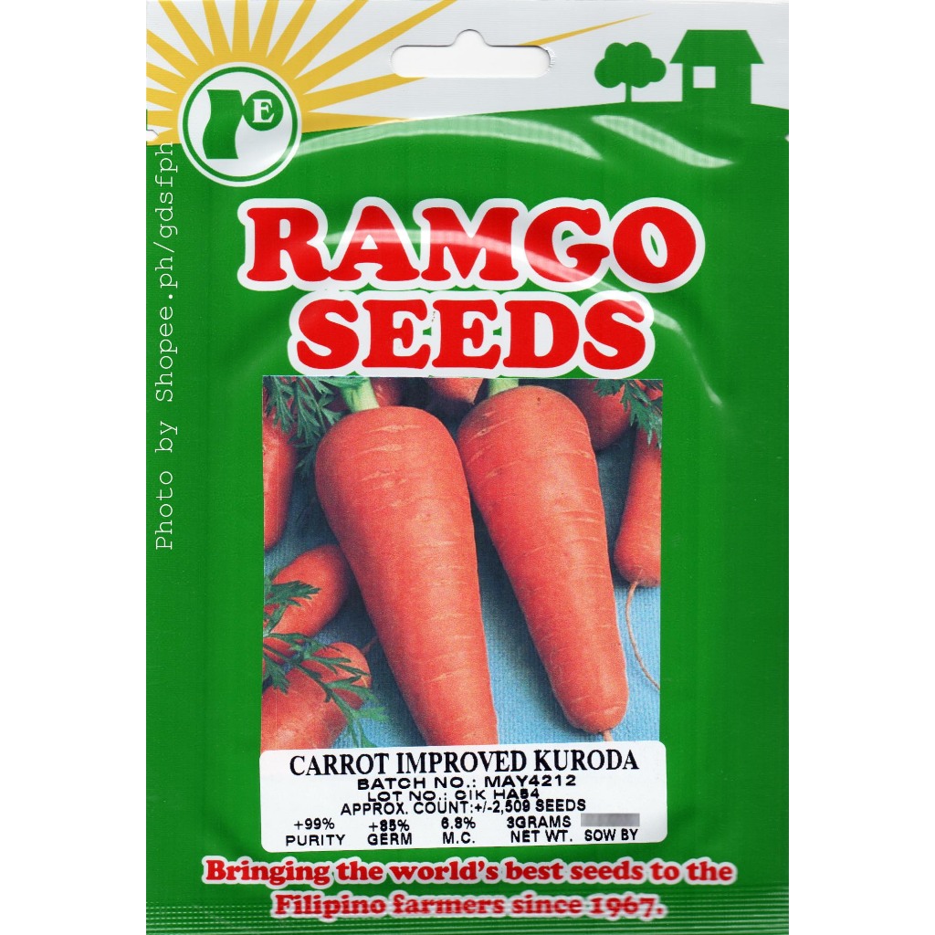 Ramgo RPD CARROT IMPROVED KURODA Seeds 3 gram KECORP_S1 | Shopee ...