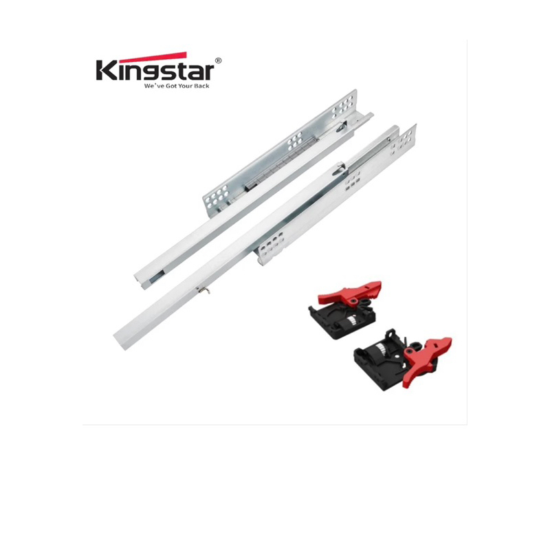 soft close / push to open undermount full extension hidden drawer slide ...