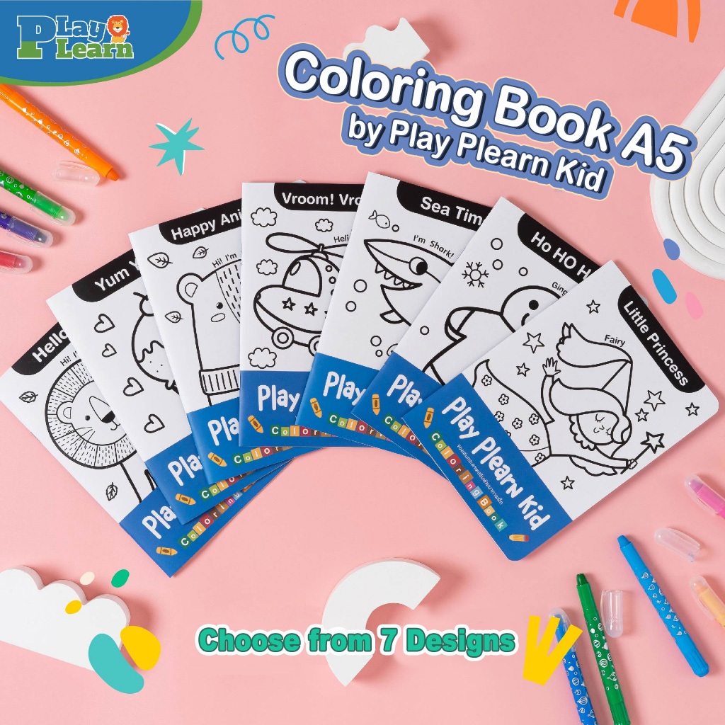 Play Plearn Kid Coloring Book A5 - for Kids | Shopee Philippines