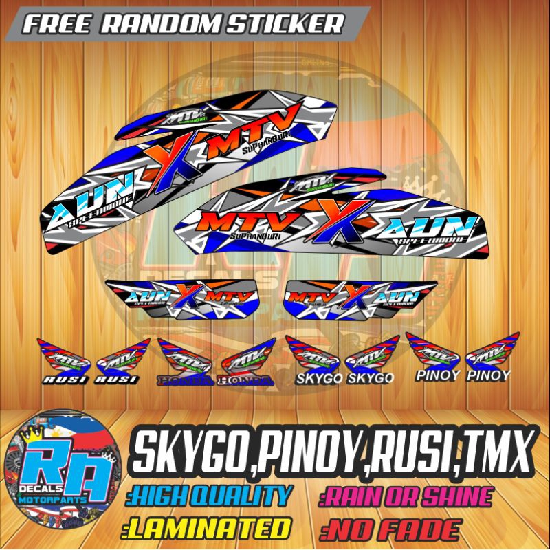 Rusi TC Macho 125/150, Skygo, TMX 125/155 and Pinoy MTV X AUN Decals ...