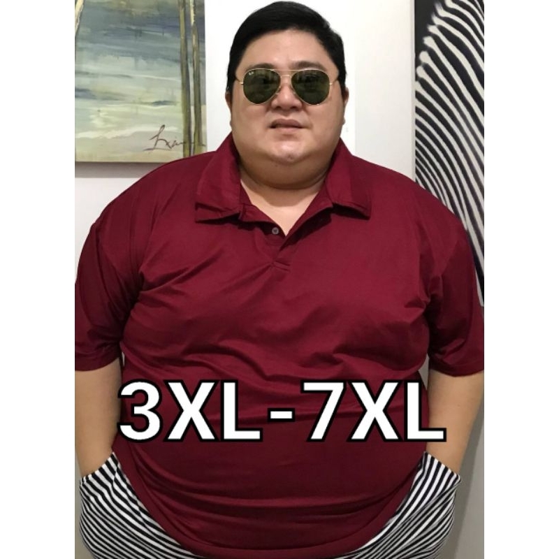 Men's Plus Size Plain Polo Shirts (3XL-7XL) | Shopee Philippines