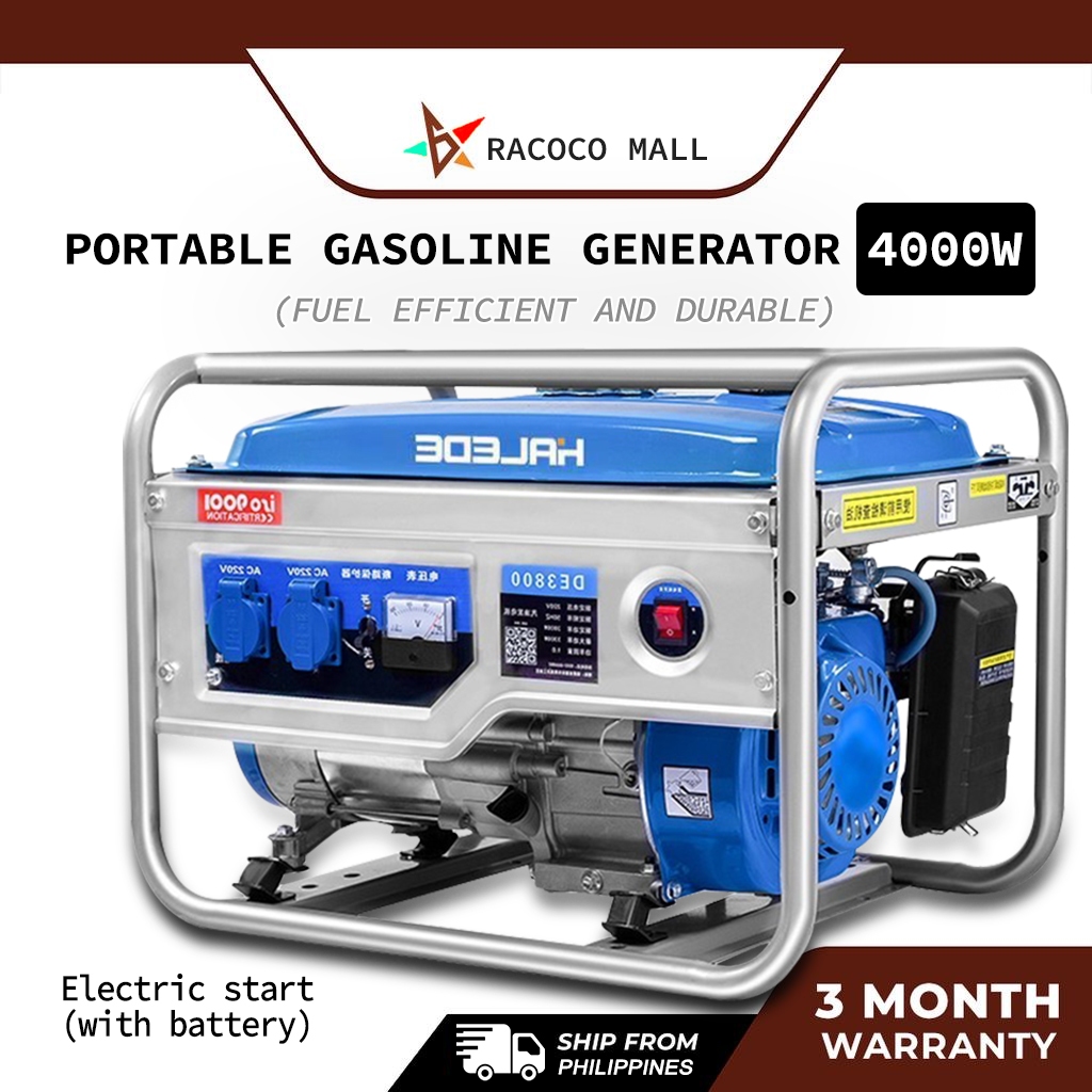 Portable Generator 4000W High Power Household Gasoline Generator Four ...