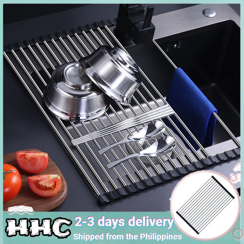 Kitchen Sink Reel Plate Drying Rack Plate Drying Rack Stainless Steel ...