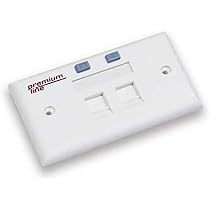 Premium Line USA III Faceplate, 90° Entry, Integral molding, shutter ...