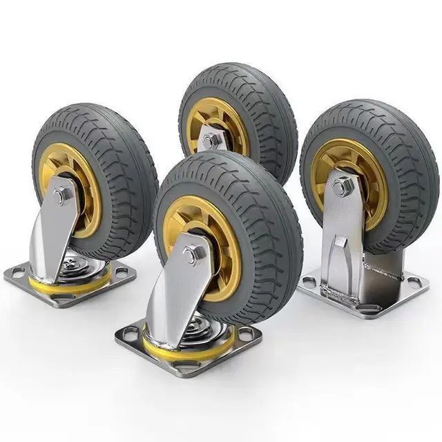 Universal Wheel/ Directional wheel/mute solid rubber wheel 5/6/8” brake ...