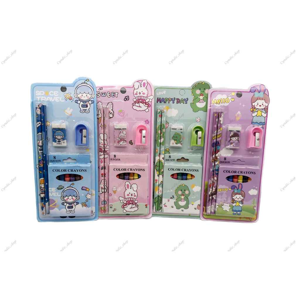7011 stationery set school supplies Cute Cartoon Stationery set Pencil ...