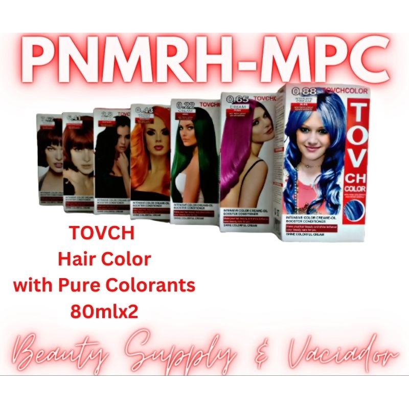 Tovch Hair Color Set with Pure Colorants including Plastic Gloves and ...