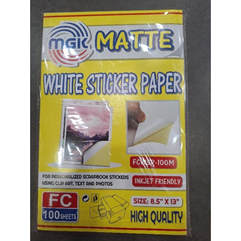sticker paper long size matte 100s | Shopee Philippines