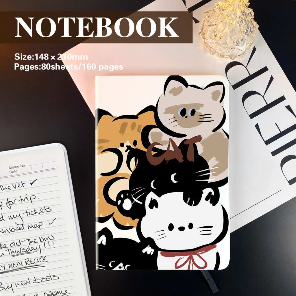 A5/A6 sheep head cowhide notebook large thick notebook university ...