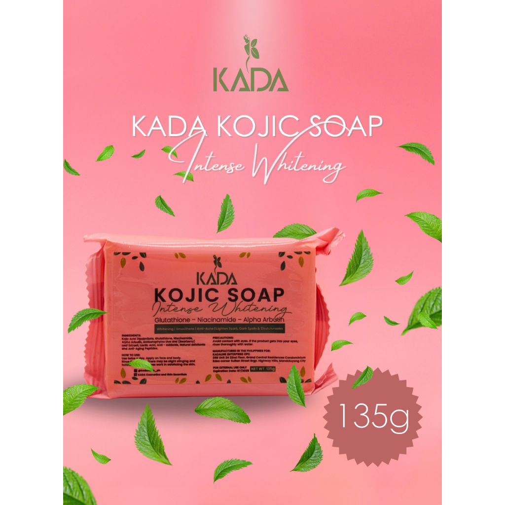 KADA Kojic Soap Intense Whitening with Glutathione, Niacinamide and ...