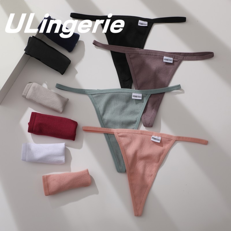 ULingerie Women Cotton Thongs Adjustable G-string Sexy Low-Waist ...