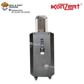 Konzert PM-12 PRO 600W Active Portable Trolley Speaker with Bluetooth, USB/SD Playback and FM ...