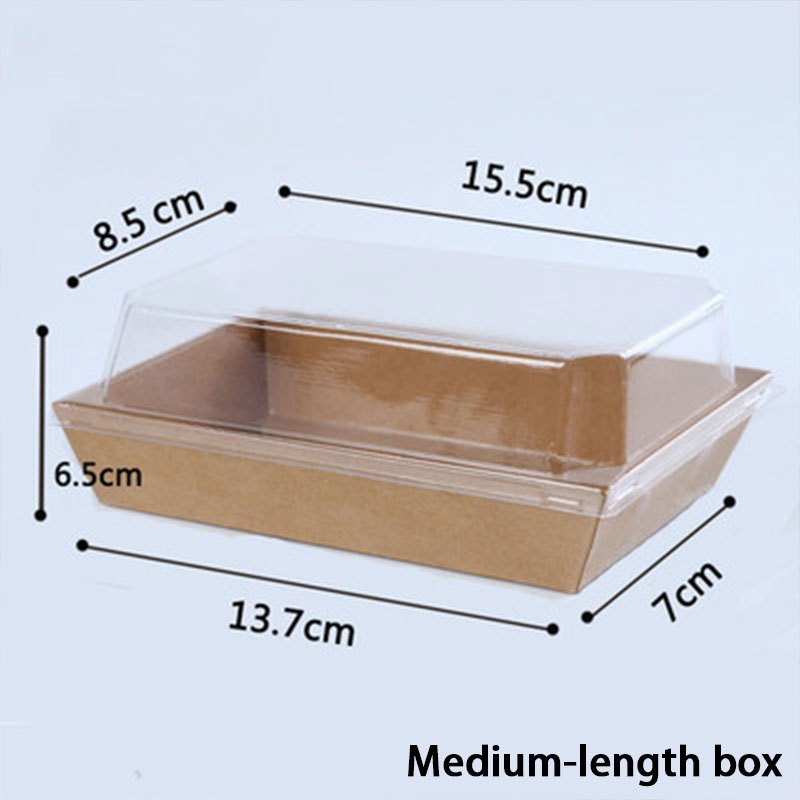 Sandwich box Square Cake Box Kraft Box Transparent Pastry box Packaging ...
