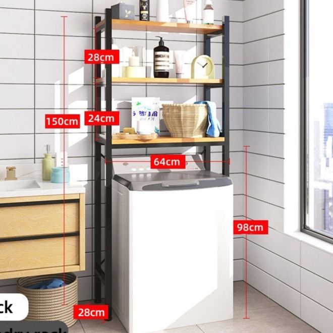 3 Layers Bathroom Rack Heavy Duty Stainless Rack Toilet Balcony ...