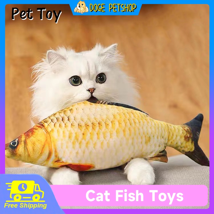 Doge Creative Crucian carp Toy Shape Pet Toy Fish Shaped Bite Cat nip ...