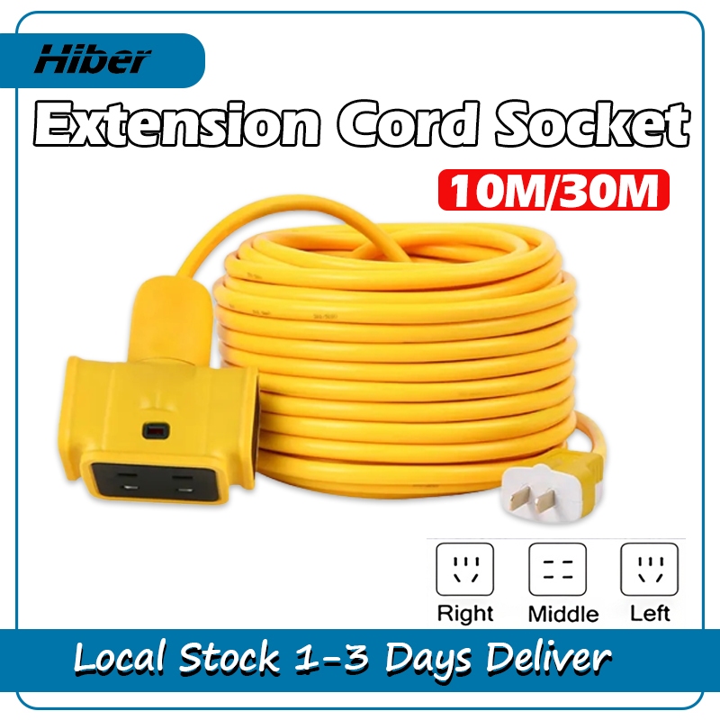 10/30M Extension Cord Socket Extra-long Plug-in Strip Electric Vehicle ...