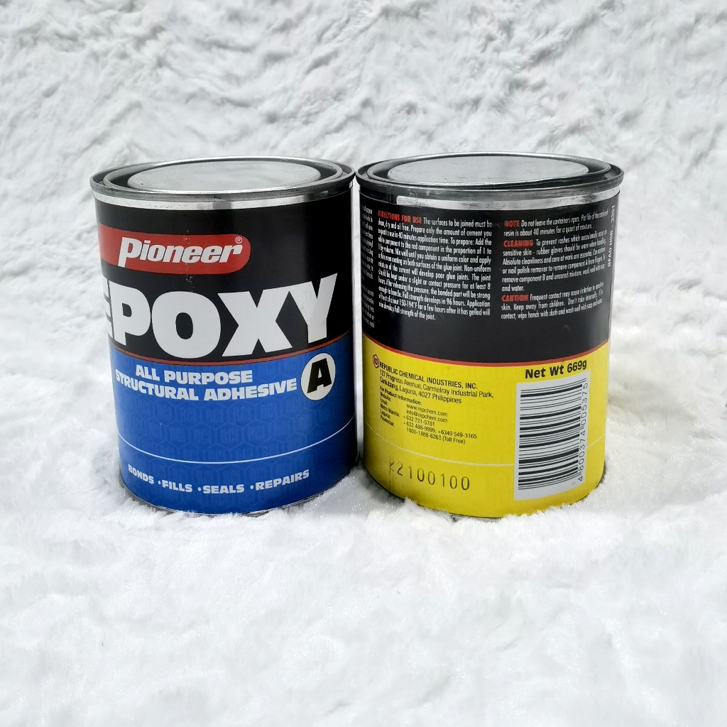 PIONEER Epoxy All Purpose Structural Adhesive A & B Bonds Fills Seals ...