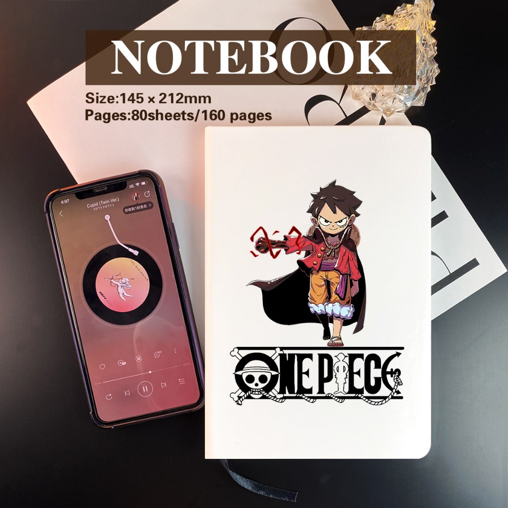A5/A6 One Piece Luffy sheep head cowhide thickened notebook school ...