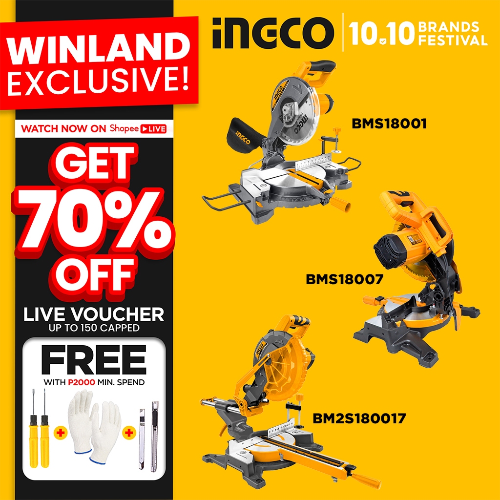 Ingco by Winland Industrial Miter Saw Mitre Saw 10" 1800W ING-PT ...
