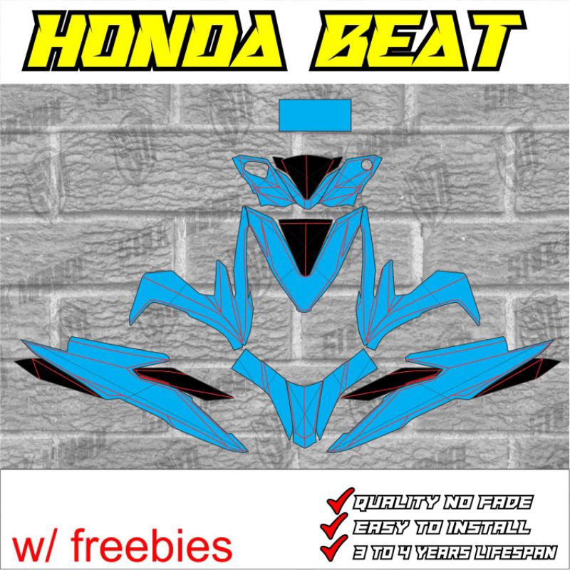 Honda Beat decals sticker, laminated | Shopee Philippines