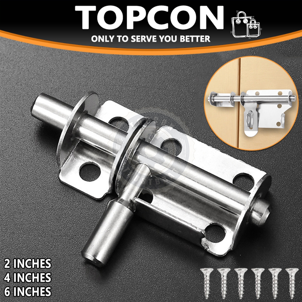 2" To 6" Stainless Steel Sliding Bolt Gate Latch Barrel Bolt Latch ...