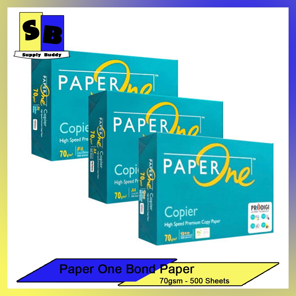 Paper One Bond Paper ( Short / A4 / Long ) 70gsm 500Sheets | Shopee ...