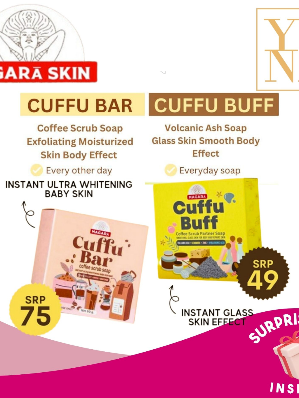 Cuffu Bar Coffee Scrub Soap And Cuffu Buff by Magara Skin: Whitening ...
