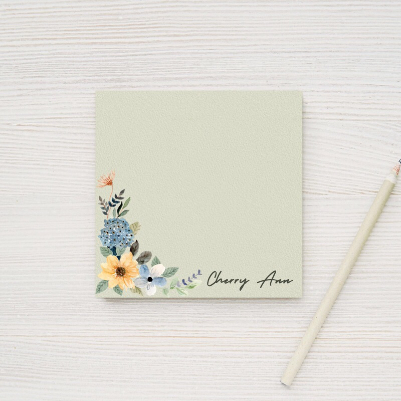 Personalized Notepad Green Floral | Shopee Philippines