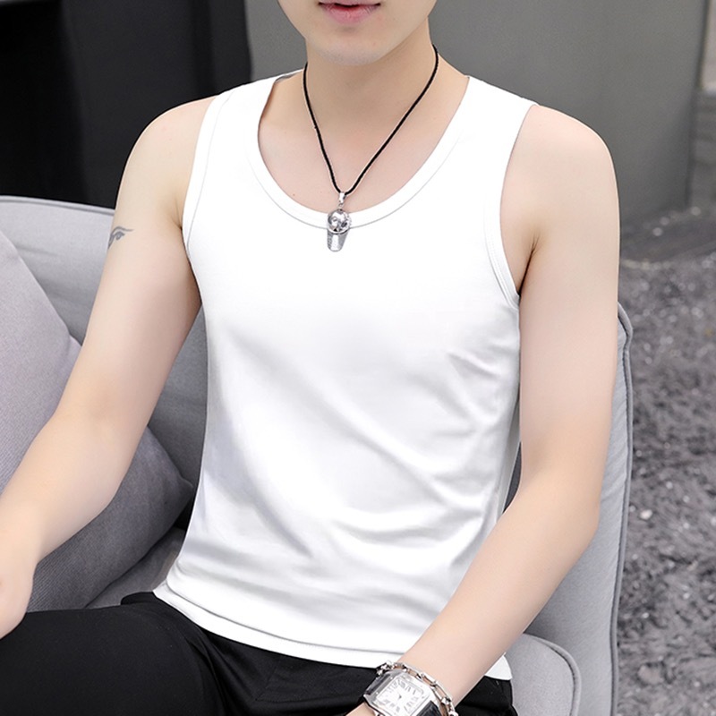 Men'S Cotton Plain Sando Body Fit Vest Tanks Top Plain Muscle Basic ...