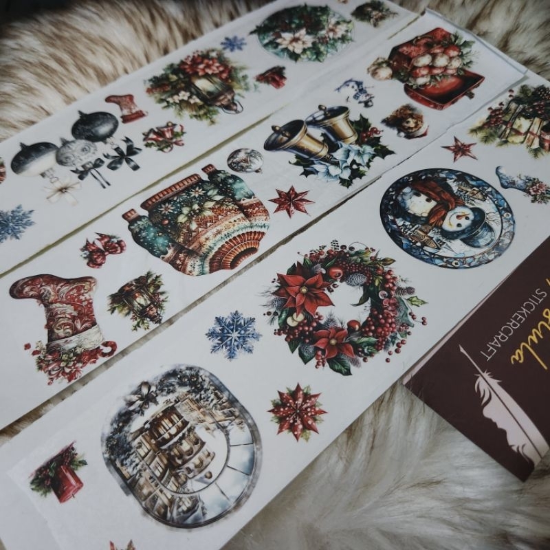 Mistula Christmas Matte PET Tape Xmas Masking Washi Tape (Sample ...