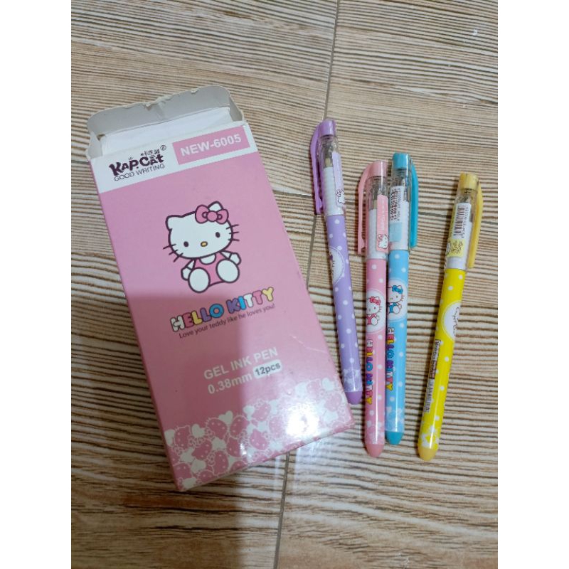 Hello kitty gel ink pen 12 pieces one box (black ink) | Shopee Philippines