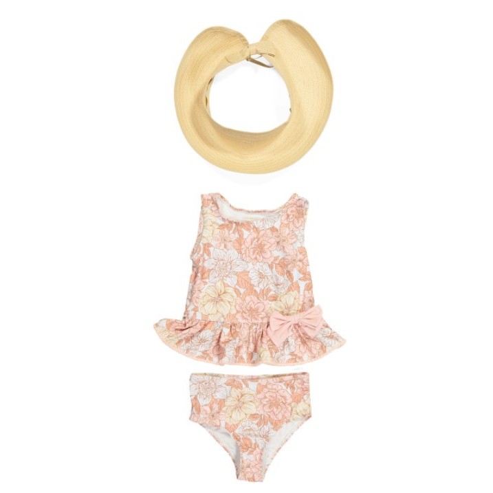 CYNTHIA ROWLEY Toddler Girls Two-piece Swimsuit With Visor - B22 ...