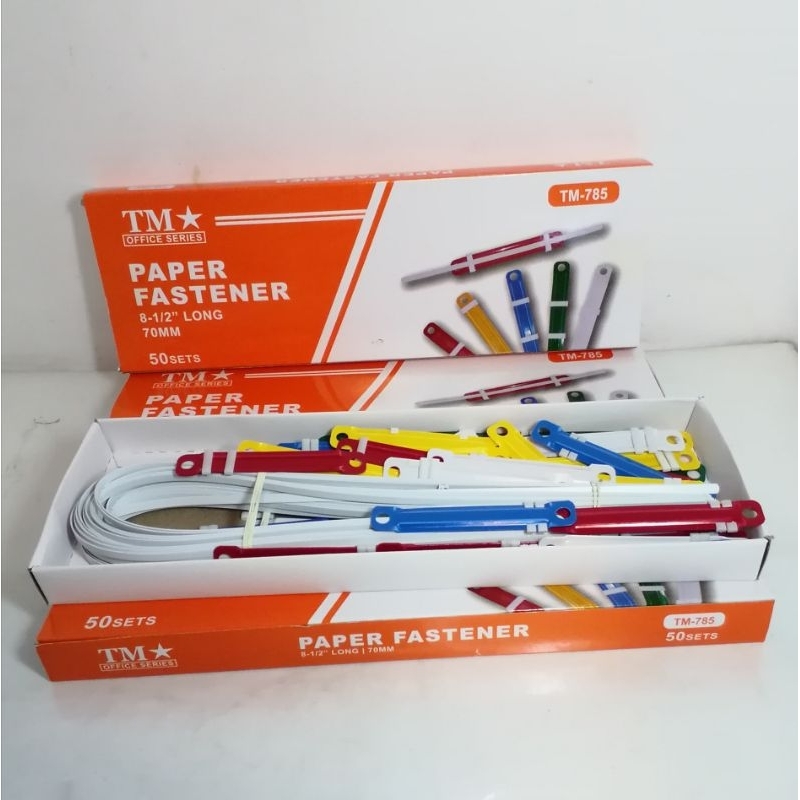 1box Plastic Paper Fastener Long 8 - 1/2" 70MM 50Sets | Shopee Philippines