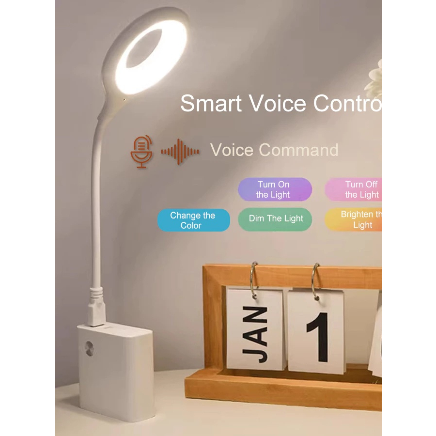 USB Intelligent Voice Control Lamp Smart Voice Activated LED Night ...