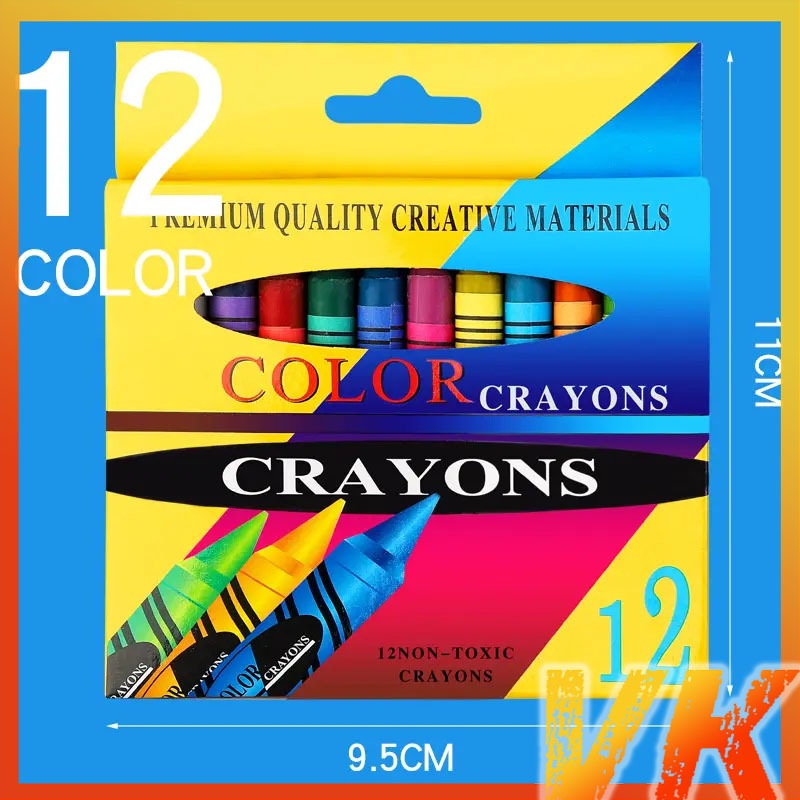 VK 6/8/12/16/24pc Set Generic Crayon Crayons Set School Supplies Art ...