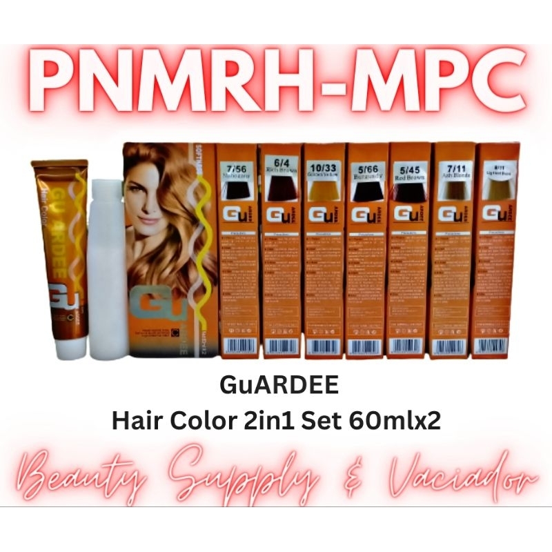 Gu ARDEE Hair Color Set Inclusion of Hair Color and Oxidizing Cream ...