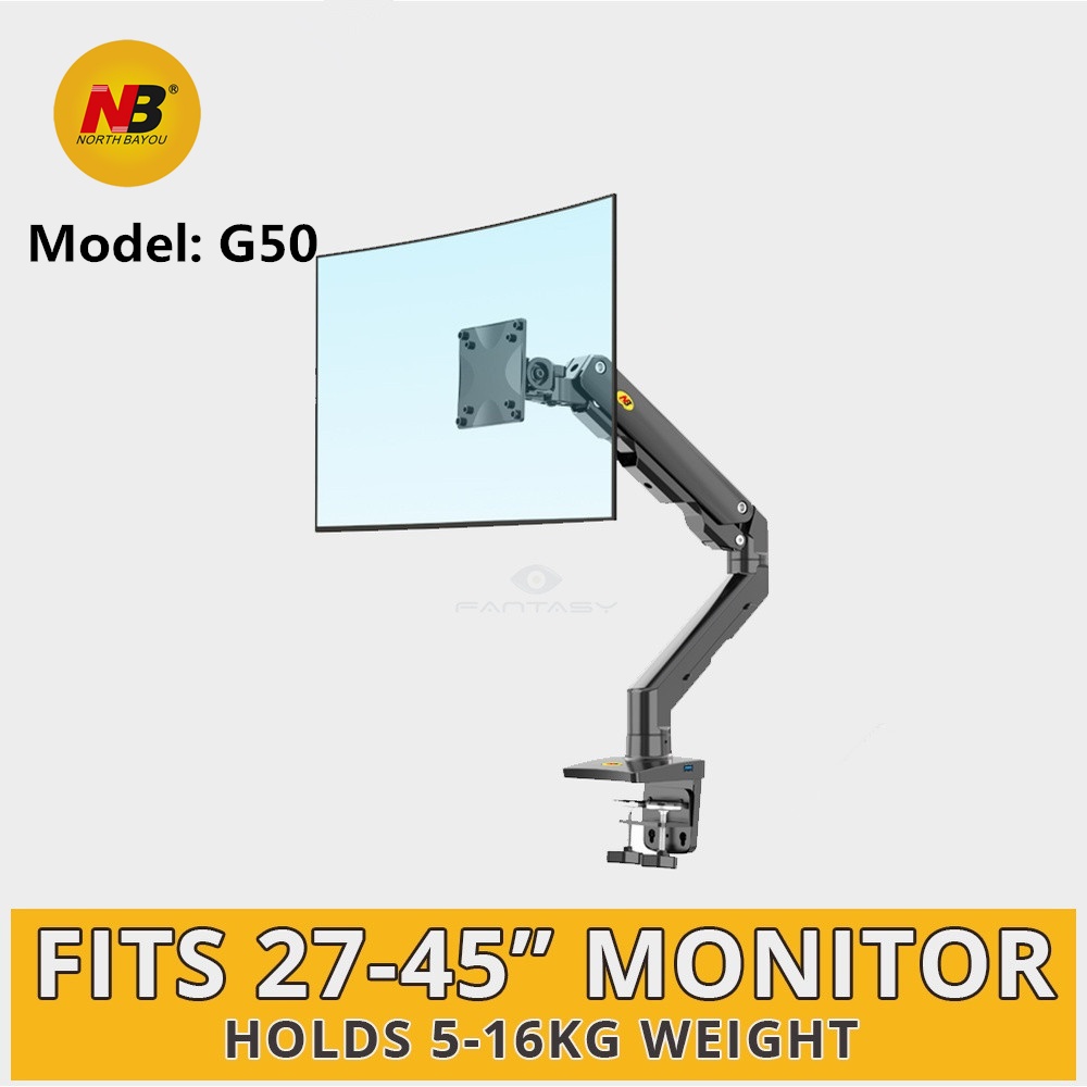 NB NORTH BAYOU G50 Monitor Desk Stand 27-45 Inch Desktop Monitor Holder ...