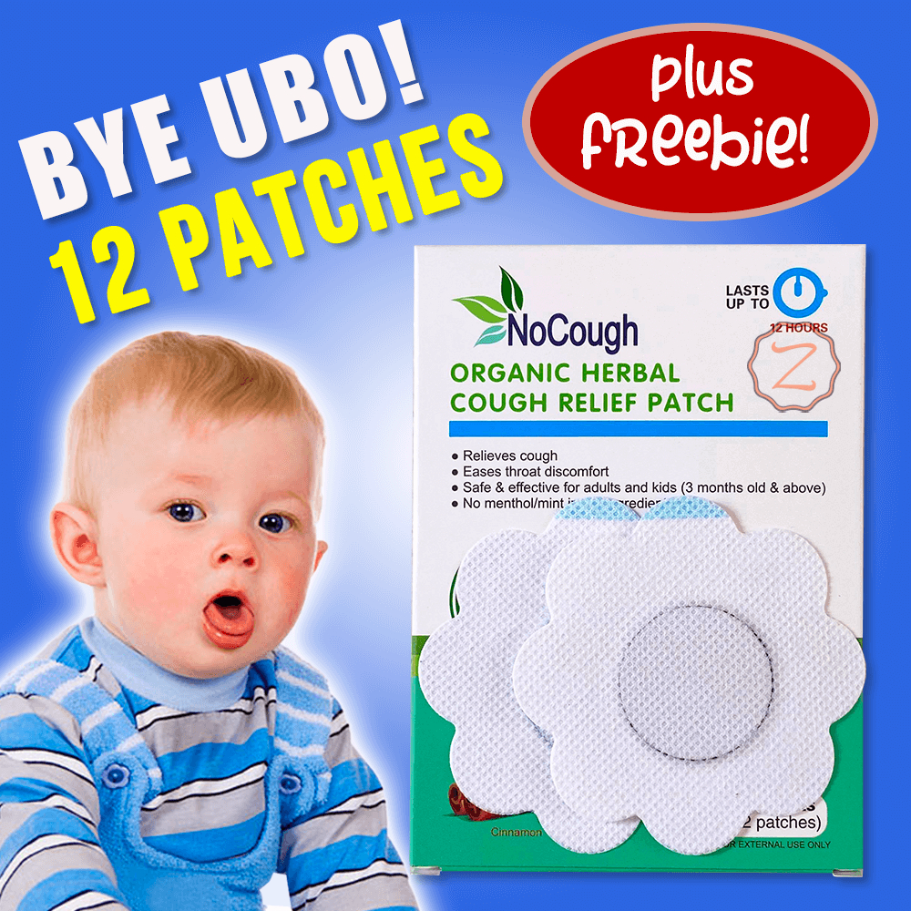 No Cough Organic Herbal Cough Relief Patch (2-12 Patches) NoCough Anti ...