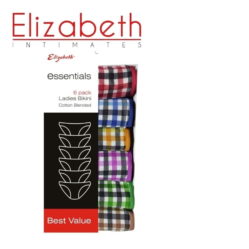 Elizabeth Low Rise Bikini 6in1 Sulit Pack. | Shopee Philippines