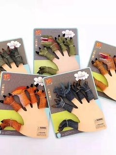 5pcs Animal Finger Puppet,rubber hand puppets, baby appease toys,finger ...