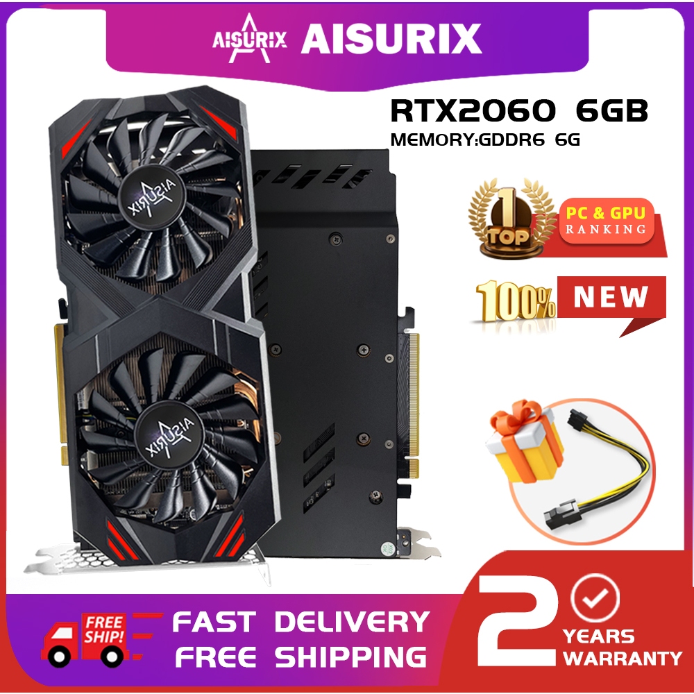 AISURIX 100% RTX 2060 6GB New Graphics Card GDDR6 Video Graphics Card ...