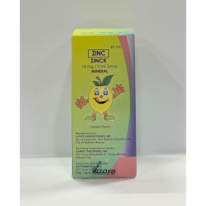 Zinck (Zinc Gluconate) Syrup Mineral 60ml Bottle | Shopee Philippines