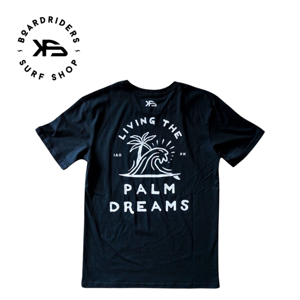 Kudo Surf Siargao Palm Dreams Men's Tee (Black) | Shopee Philippines