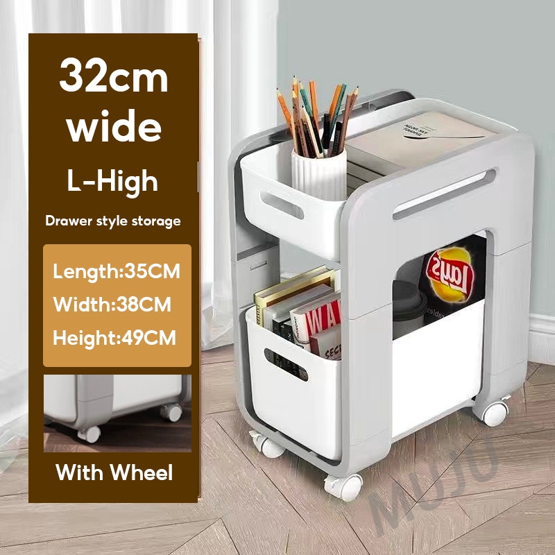 File Organizer Pull-out Moving Rack Minimalist Office Bag Storage Box ...